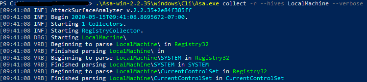 Registry Collector getting stuck · Issue #441 · microsoft/AttackSurfaceAnalyzer · GitHub