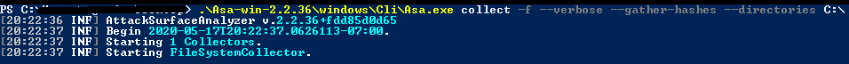 FileSystem Collector Stalling · Issue #445 · microsoft/AttackSurfaceAnalyzer · GitHub