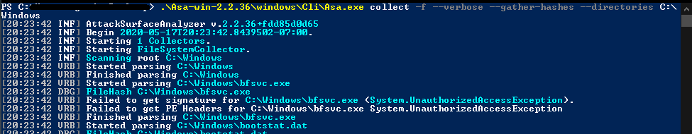 FileSystem Collector Stalling · Issue #445 · microsoft/AttackSurfaceAnalyzer · GitHub