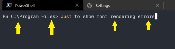 Multiple artifacts in font rendering · Issue #12035 · microsoft/terminal · GitHub