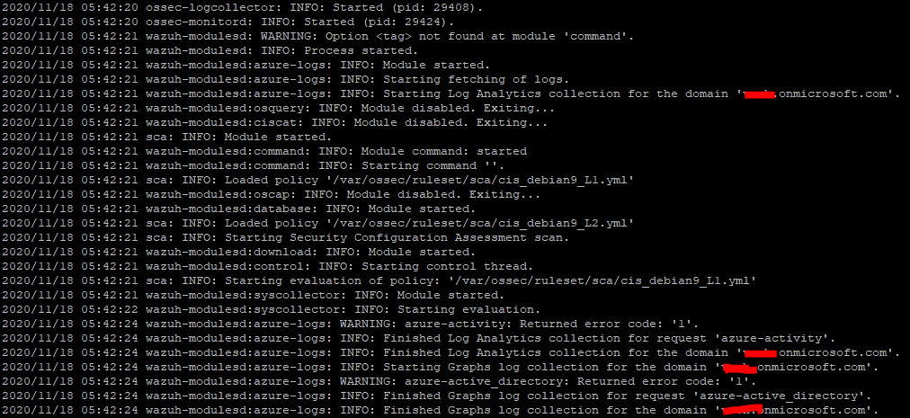 Microsoft Azure Integration Error · Issue 6633 · Wazuhwazuh · Github