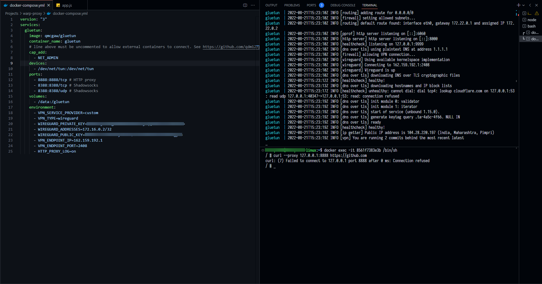 Unable to connect to Proxy Server · qdm12 gluetun · Discussion #1112 · GitHub