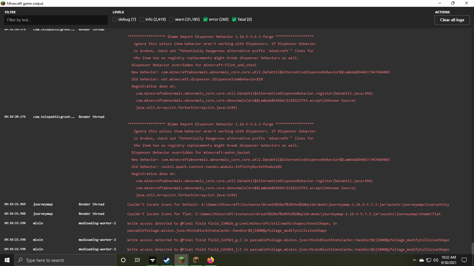 [1.16.5]: Icons missing log spam · Issue #329 · TeamJM/journeymap · GitHub