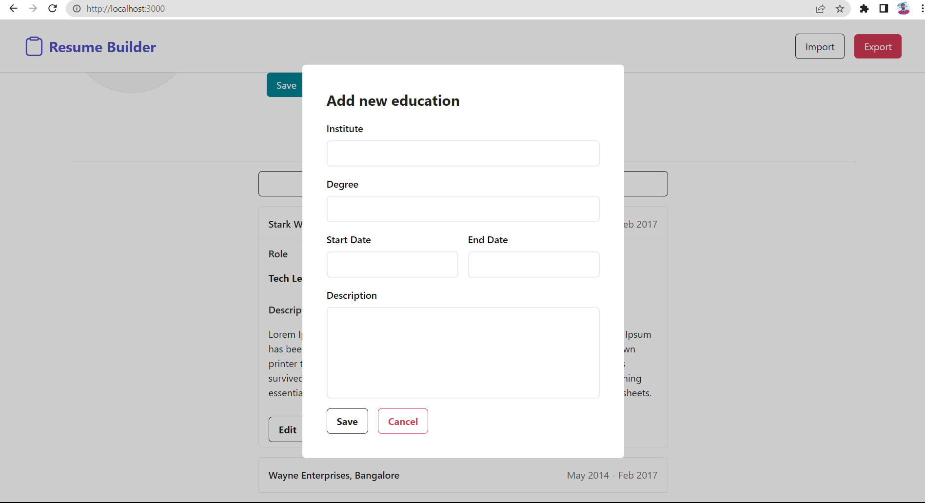 GitHub - sauravhathi/resume-builder-ui: Resume Builder UI is a web application Frontend built ...
