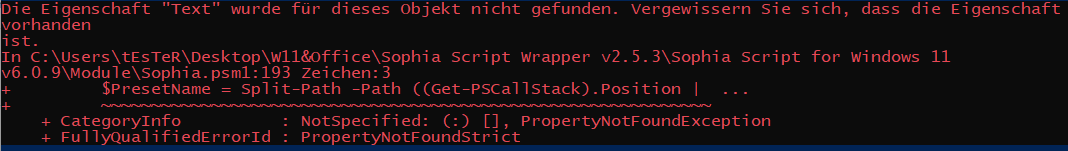Sophia.psm1:193 Zeichen:3 · Issue #312 · farag2/Sophia-Script-for-Windows · GitHub