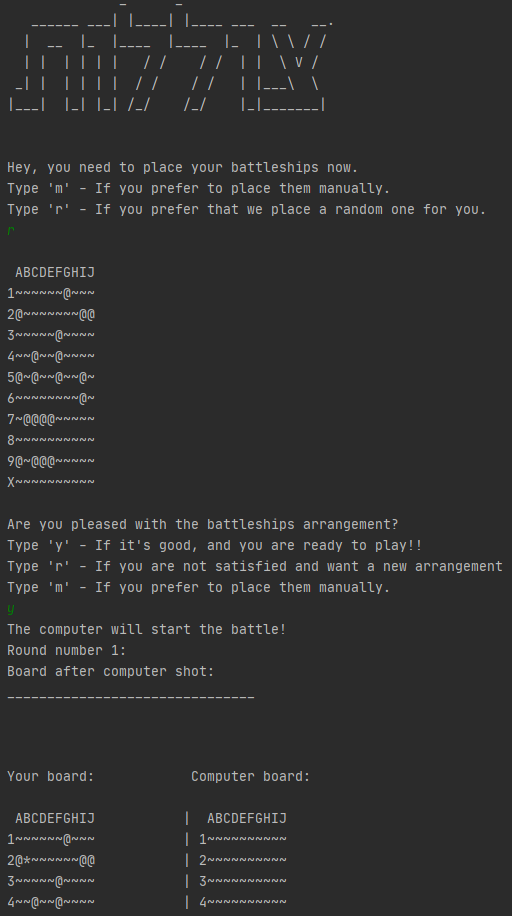 GitHub - TamirSadovsky/Battleships-Game: Java Console Application Game