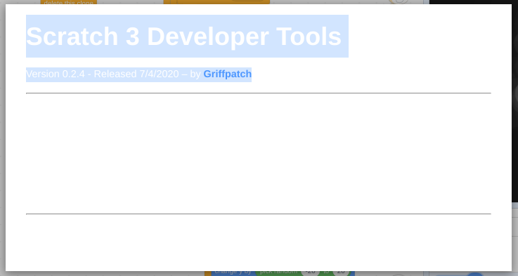White text in scratch dev tools · Issue #846 · ScratchAddons/ScratchAddons · GitHub