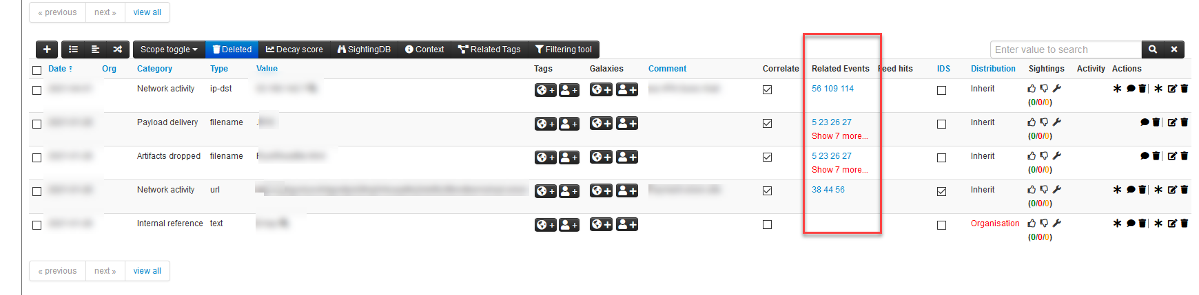 Display Event Info In Events Attributes Block Related Events Column