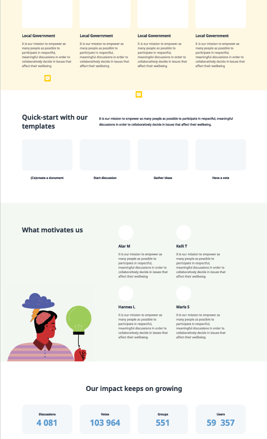 Frontpage redesign - UX review · Issue #298 · citizenos/citizenos-web ...