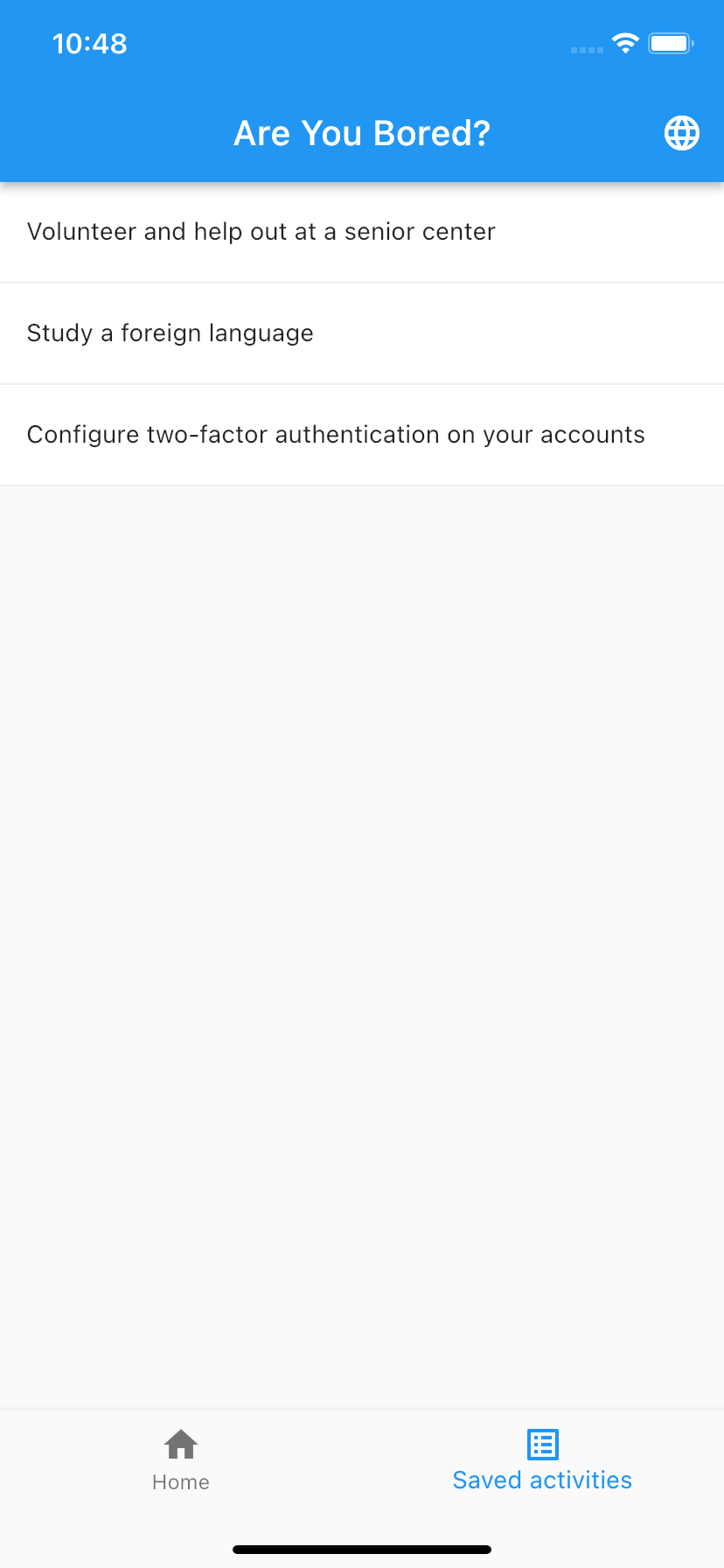 GitHub - yaolya/flutter-are-you-bored: Application to find something to do when bored