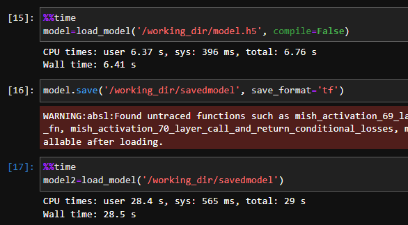 Savedmodel Way Slower Than H5 In Loading · Issue 54477 · Tensorflow Tensorflow · Github