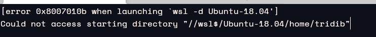 error 0x8007010b when launching `wsl -d Ubuntu-18.04 · Issue #11245 · microsoft/terminal · GitHub