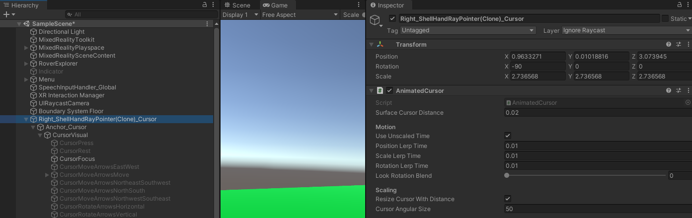 ShellHandRayPointer(Clone)_Cursor disable script/action · Issue #10157 · microsoft ...