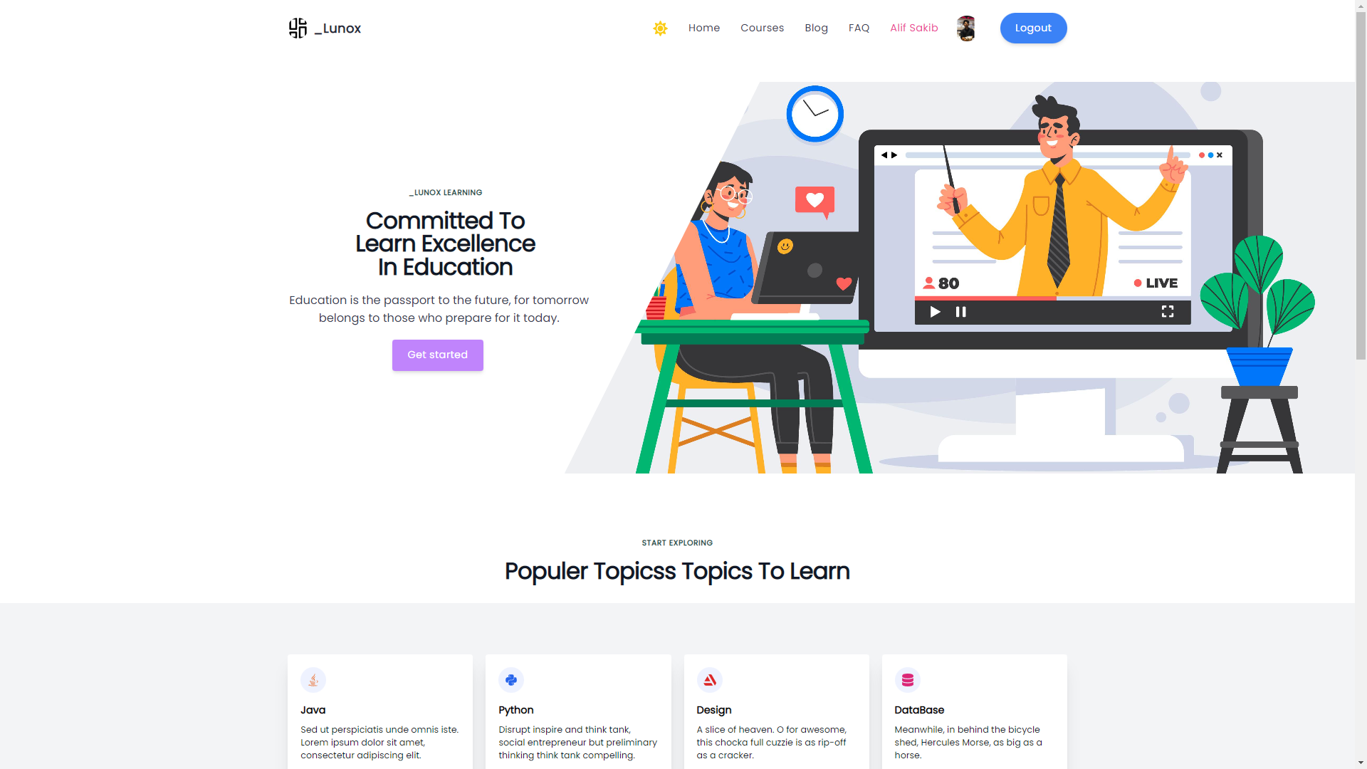 GitHub - AlifSakib/lunox-learning-client-side