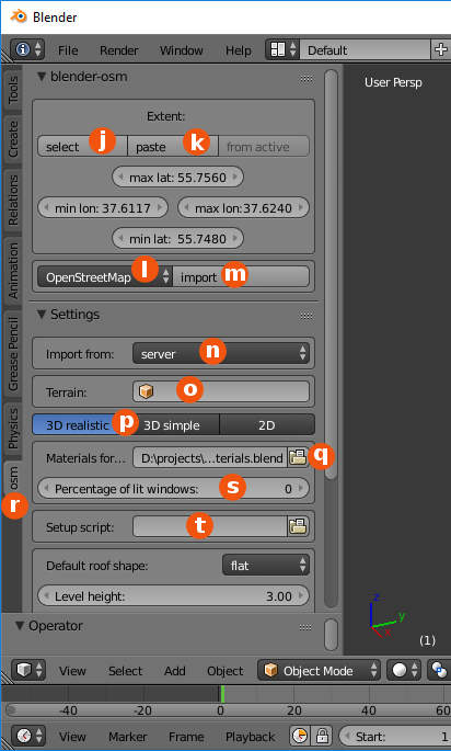 A valid directory for a Blender file with materials for buildings isn't ...