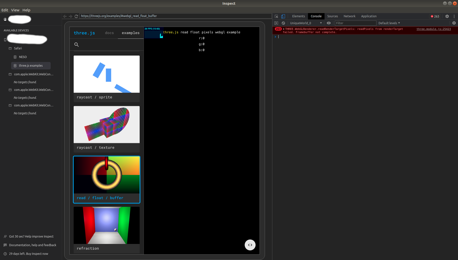 webgl read float buffer error on IOS device · Issue #22207 · mrdoob/three.js · GitHub