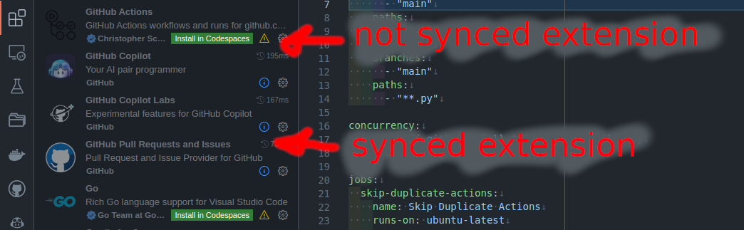 Install Extensions Specified In Sync Settings Automatically · Community · Discussion 33832 · Github 7538