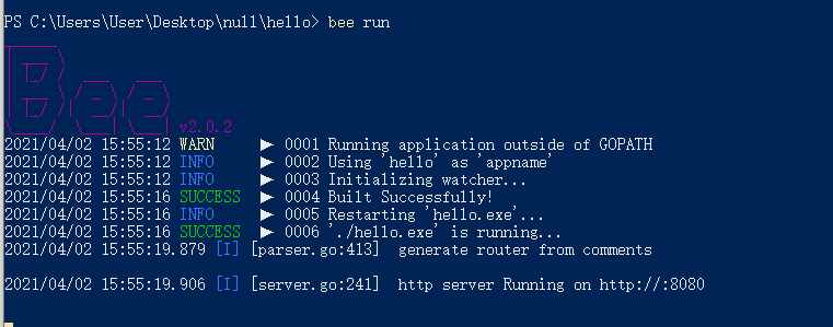 文档中的快速入门无法成功 · Issue #4559 · beego/beego · GitHub