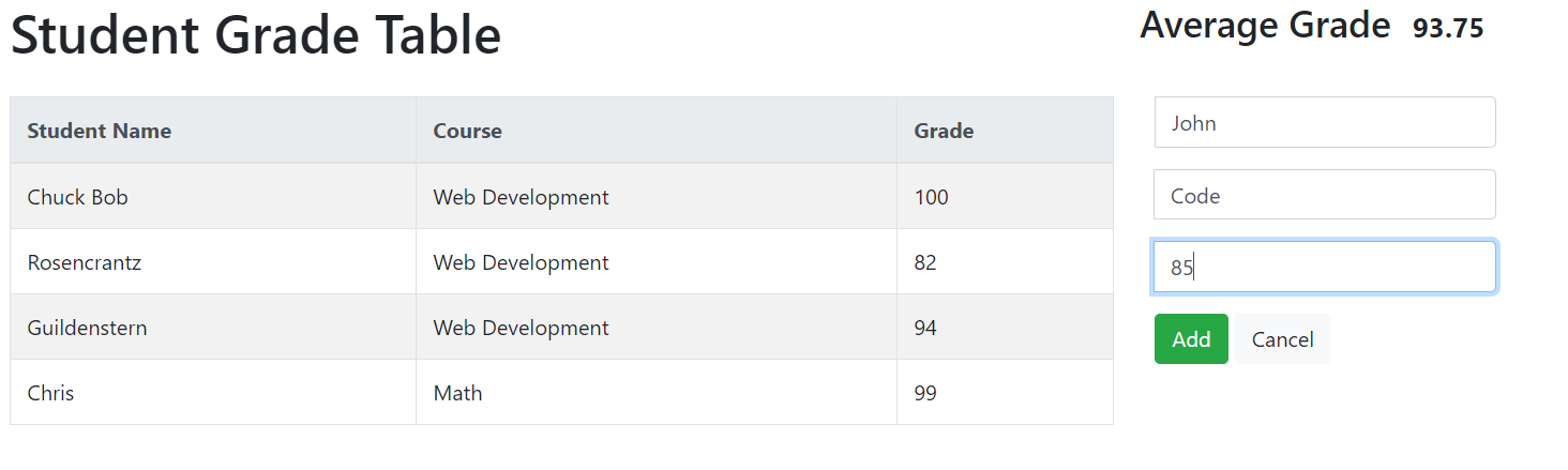 GitHub - cdifiore7/student-grade-table: An interactive JavaScript ...