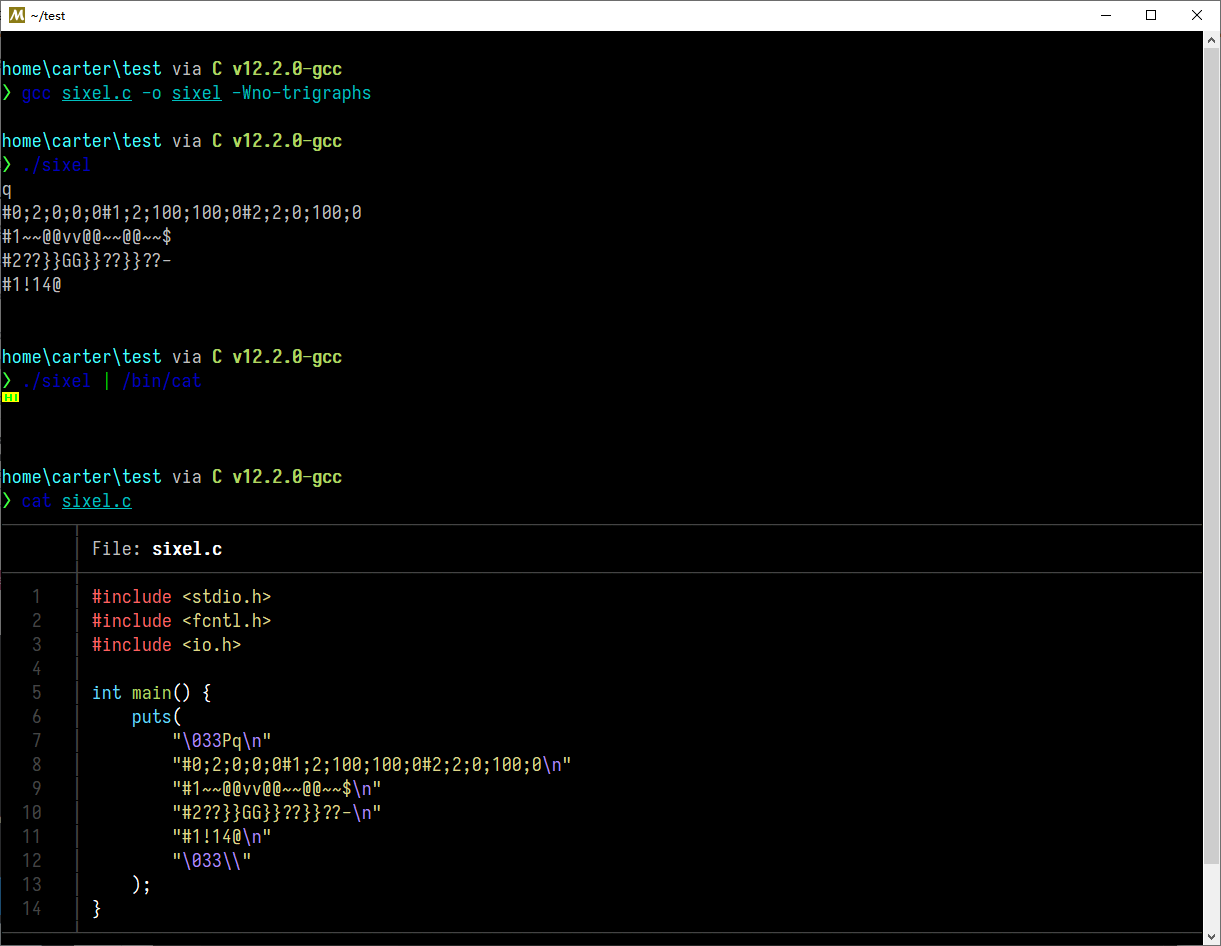 Sixel images don't work with native Windows C programs · Issue #1192 · mintty/mintty · GitHub