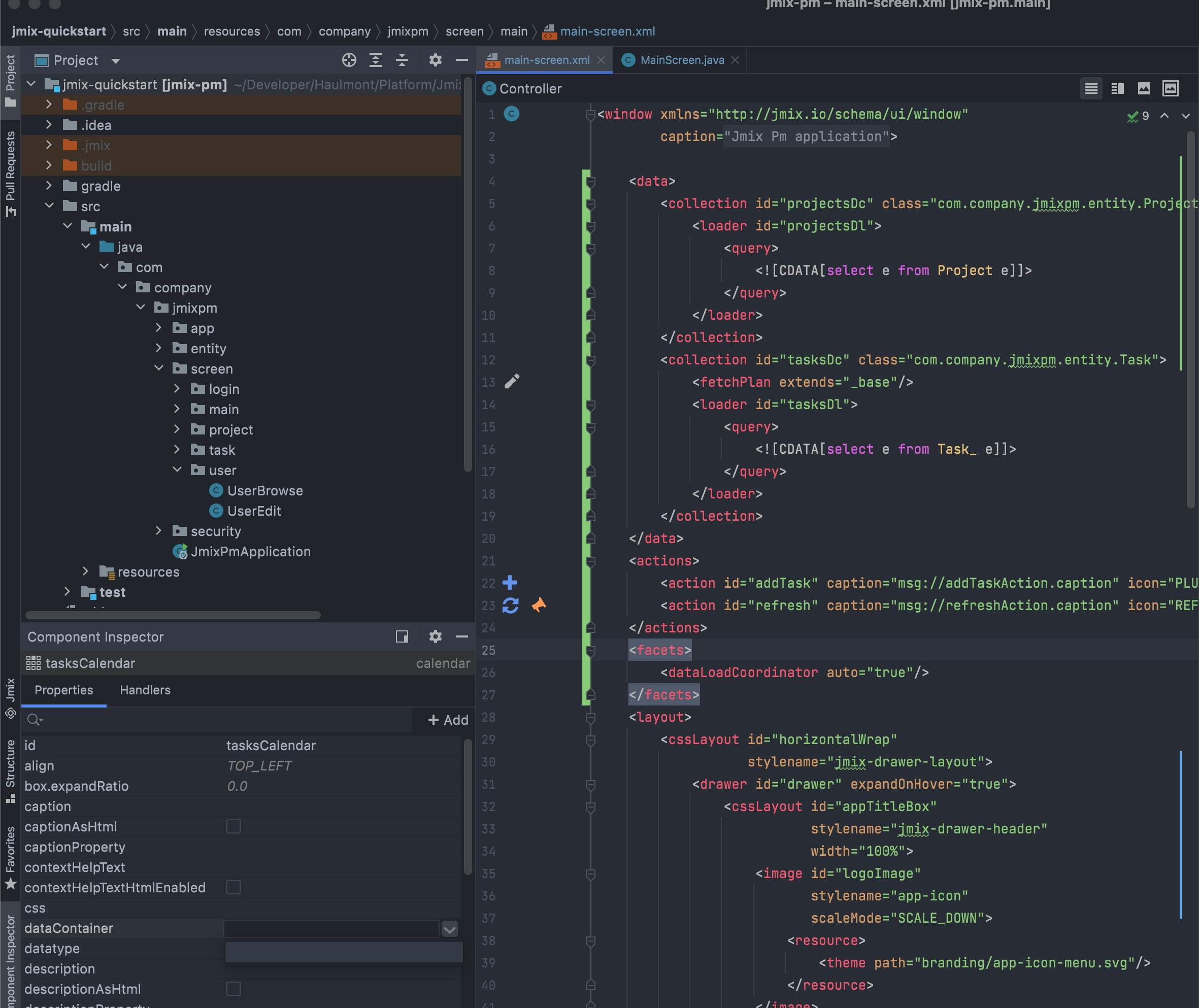 No dataContainer suggestion for Calendar in Component Inspector · Issue #654 · jmix-projects ...