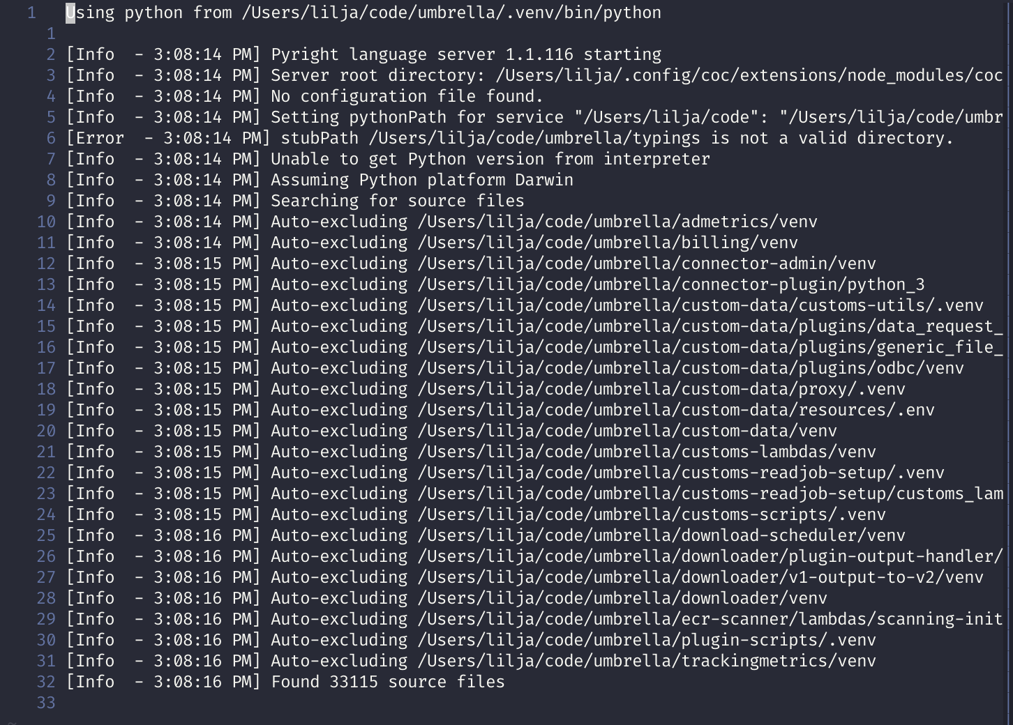reportMissingModuleSource using poetv + pyenv + poetry + mypy · Issue #324 · fannheyward/coc ...