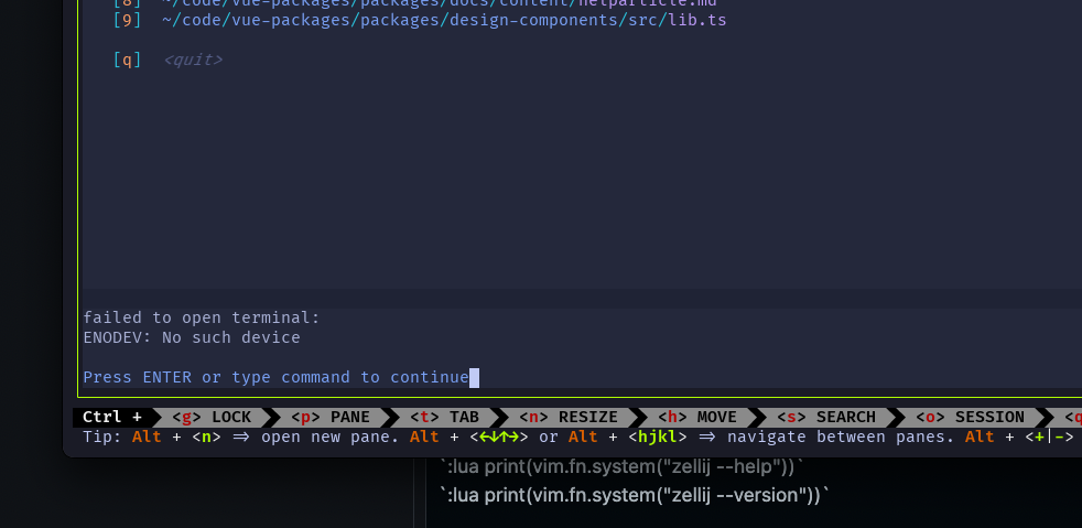 ENODEV: No such device · Issue #1861 · zellij-org/zellij · GitHub