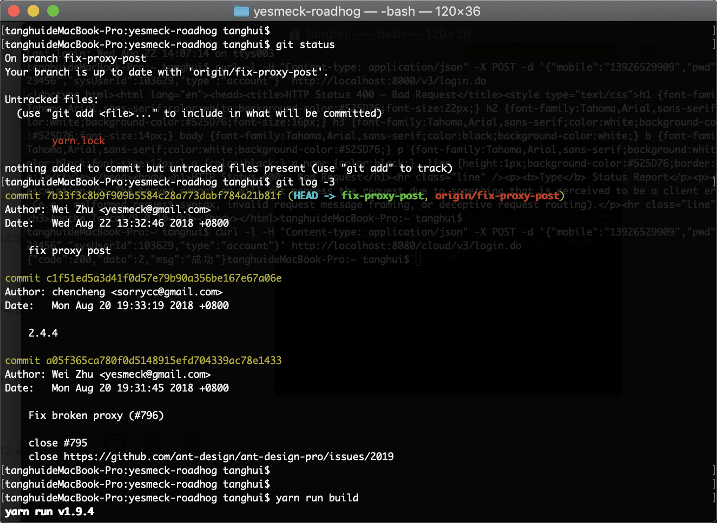 2.4.3 本地代理问题 · Issue #795 · sorrycc/roadhog · GitHub