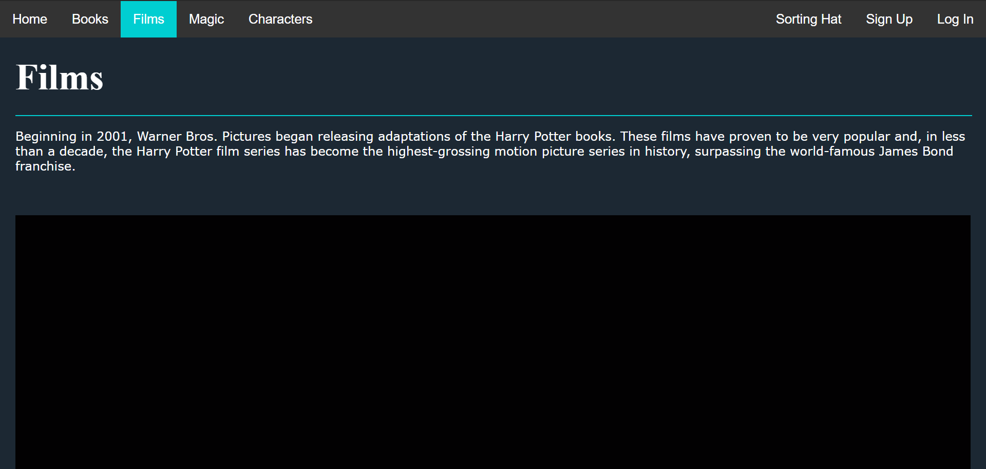 GitHub - vrindagoel/Harry-Potter-Website: Developed a fun to visit ...