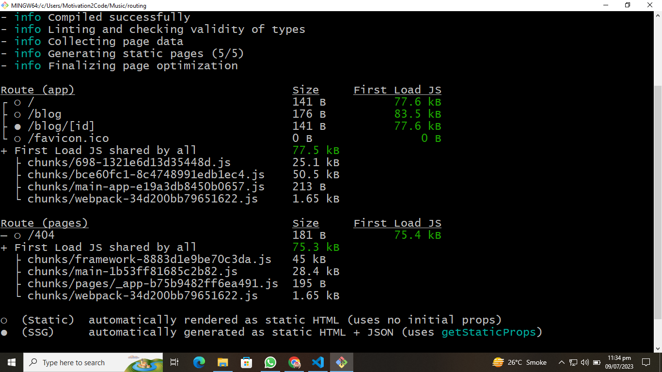 Generatestaticparams Working But Not Showing Htmljson Files In Build 9283