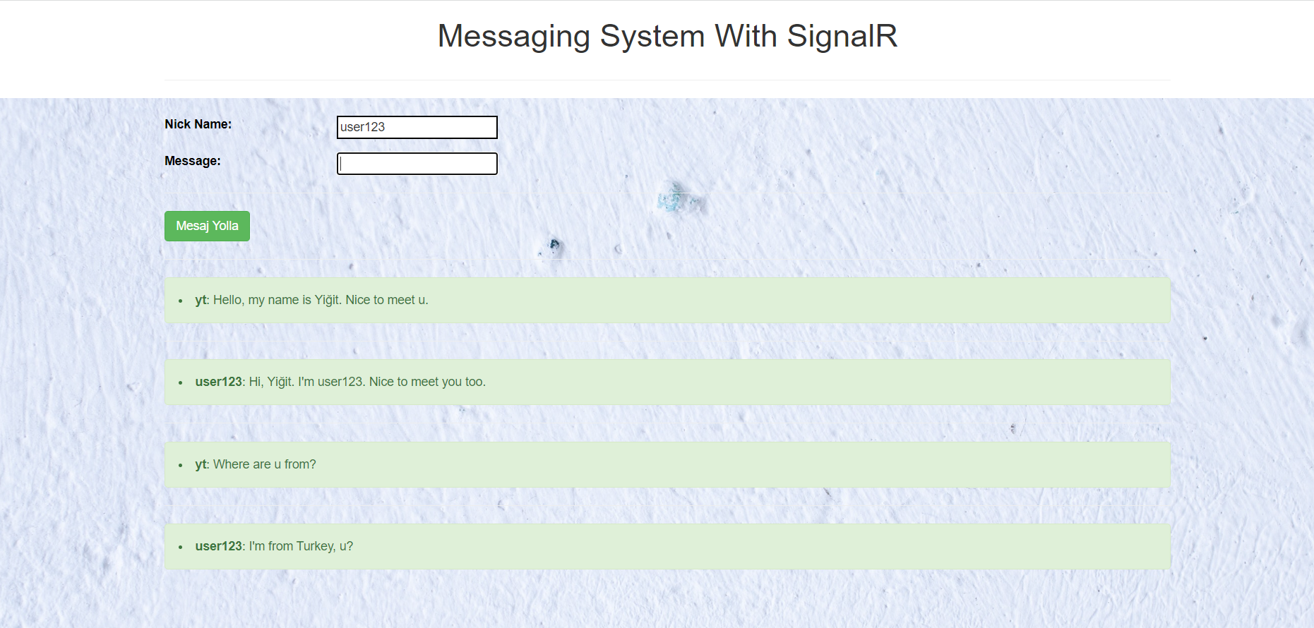 GitHub - yigittanyel/MessagingSystemWithSignalR: This app is for ...