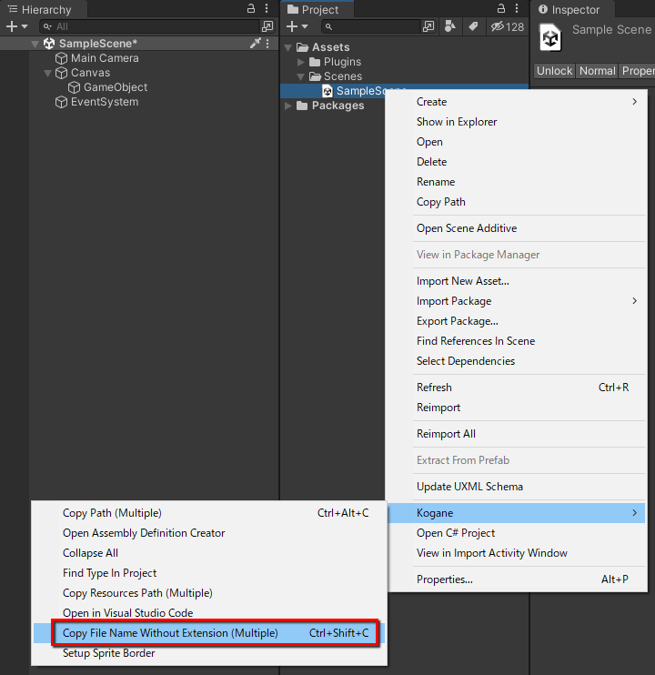 GitHub - baba-s/Kogane.CopyFileNameWithoutExtensionMenuItem: 【Unity】Project ビューで複数のアセットのファイル名を ...