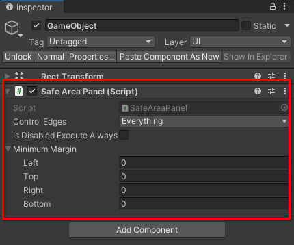 GitHub - baba-s/Kogane.SafeAreaPanel: 【Unity】UI でセーフエリア対応するためのコンポーネント