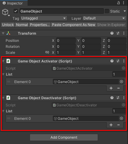 GitHub - baba-s/Kogane.GameObjectActivator: 【Unity】シーン開始時に指定されたゲームオブジェクトをアクティブもしくは非アクティブにするコンポーネント