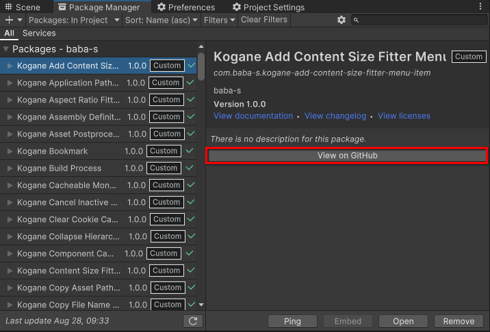GitHub - baba-s/Kogane.PackageManagerViewKoganePackageOnGitHubExtension: 【Unity】com.baba-s の ...