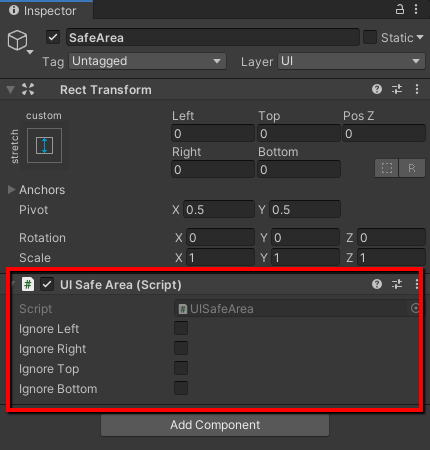 GitHub - baba-s/UniUISafeArea: 【Unity】セーフエリア対応用のコンポーネント