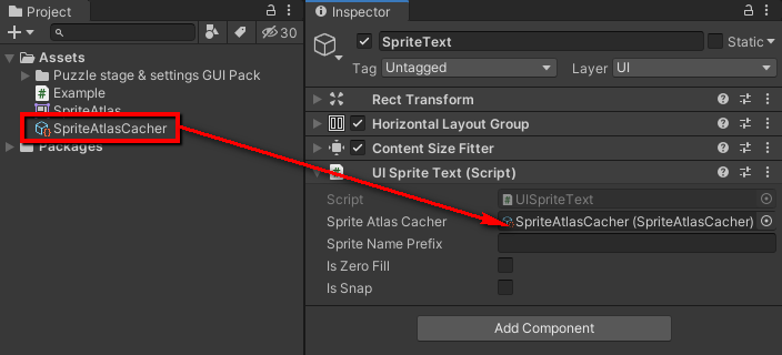 GitHub - baba-s/UniUISpriteText: 【Unity】UI の Image で文字画像を表示するためのコンポーネント