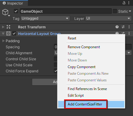 GitHub - baba-s/UniLayoutGroupContextMenu: 【Unity】LayoutGroup の Inspector のコンテキストメニューに Add ...