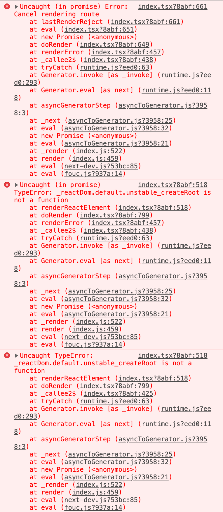 Runtime Error when using react 17.0.2 dependency · Issue #88 · blitz-js ...