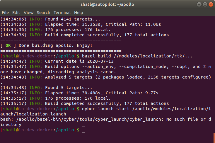 Error launch rtk_localization · Issue #11767 · ApolloAuto/apollo · GitHub