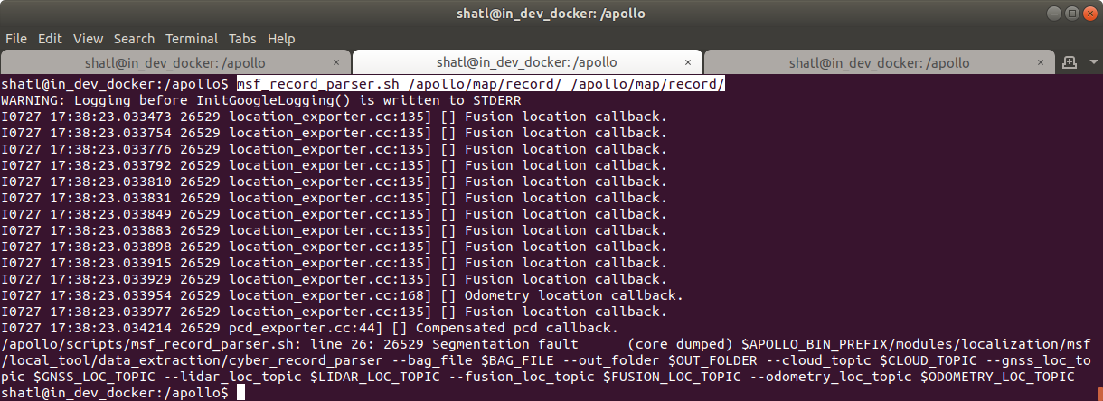 Error msf_record_parser.sh · Issue #11936 · ApolloAuto/apollo · GitHub