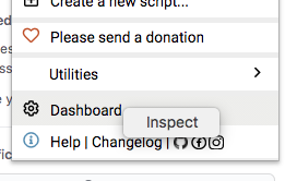 Feature request: support for `Right-click` the `Dashboard` button of ...