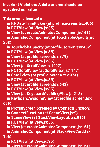 when press on 'cancel' that time generate error · Issue #358 · react-native-datetimepicker ...