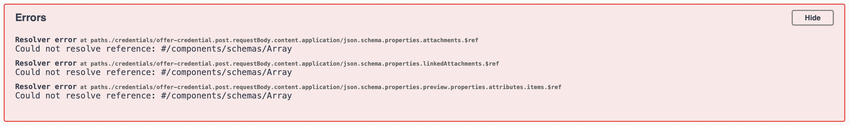 [rest] Opening the /credentials/offer-credential in the UI errors · Issue #124 · openwallet ...