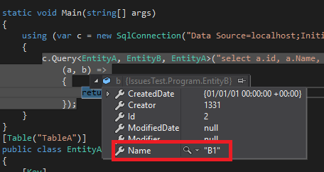 Mapping problem on join · Issue #935 · DapperLib/Dapper · GitHub
