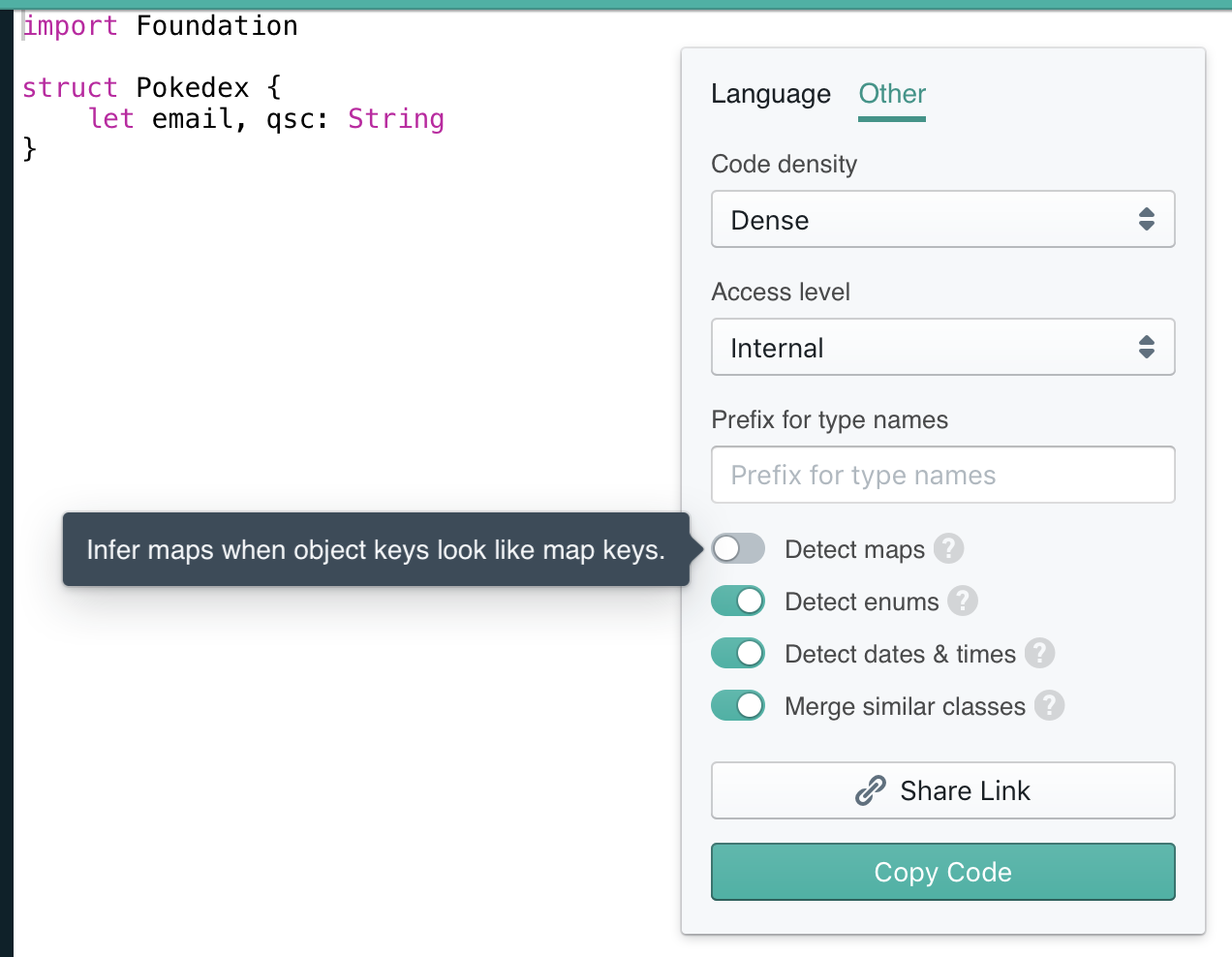 Make map inference less aggressive · Issue #924 · glideapps/quicktype · GitHub