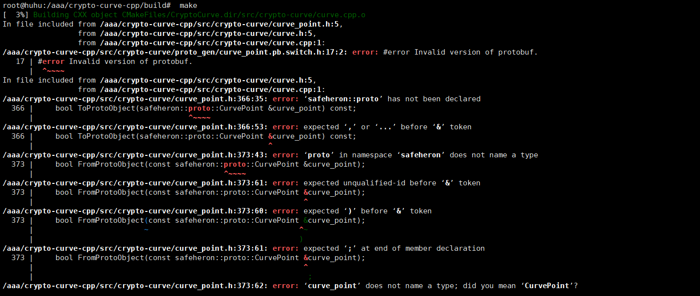 Crypto-curve-cpp Make Failed · Issue #1 · Safeheron/crypto-curve-cpp · GitHub