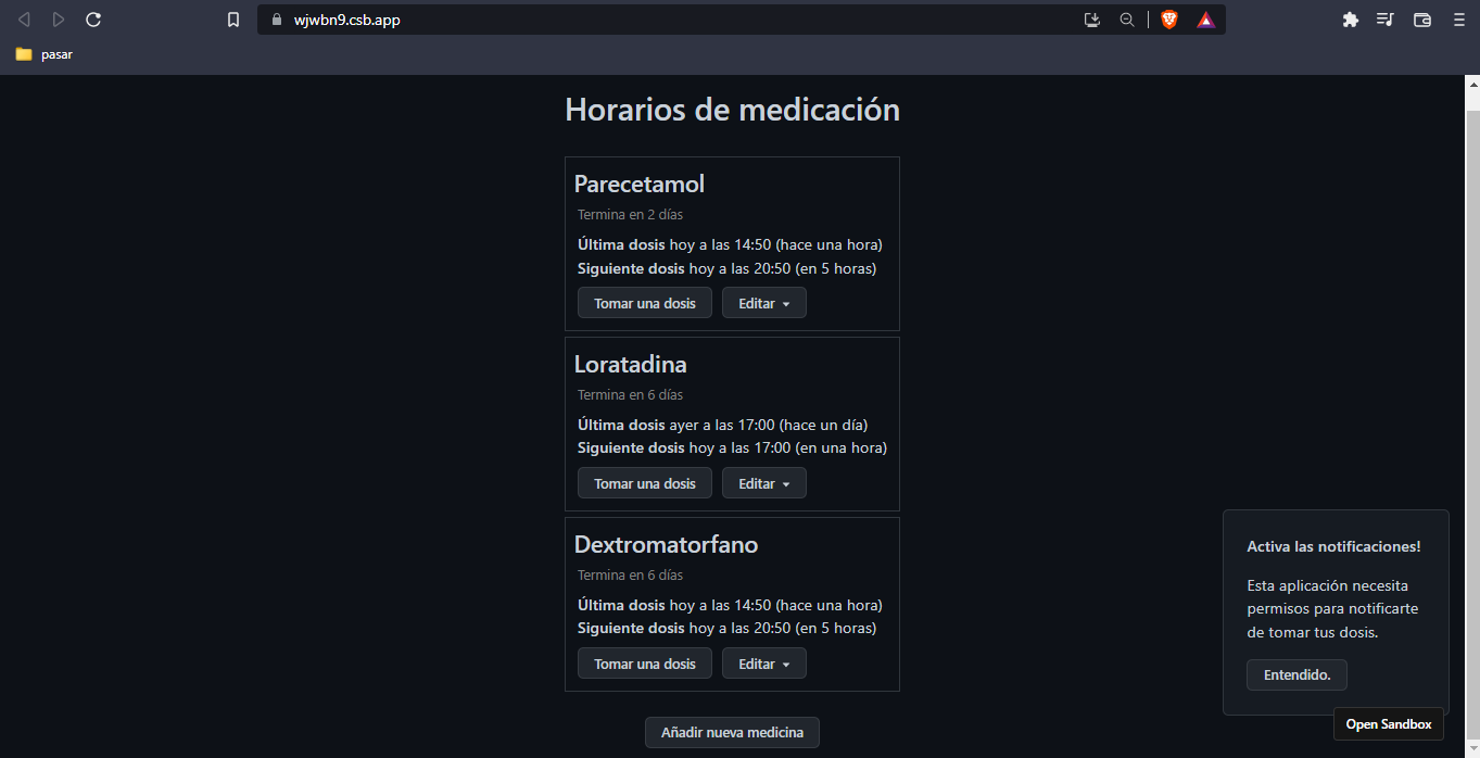 medication-schedule - Codesandbox