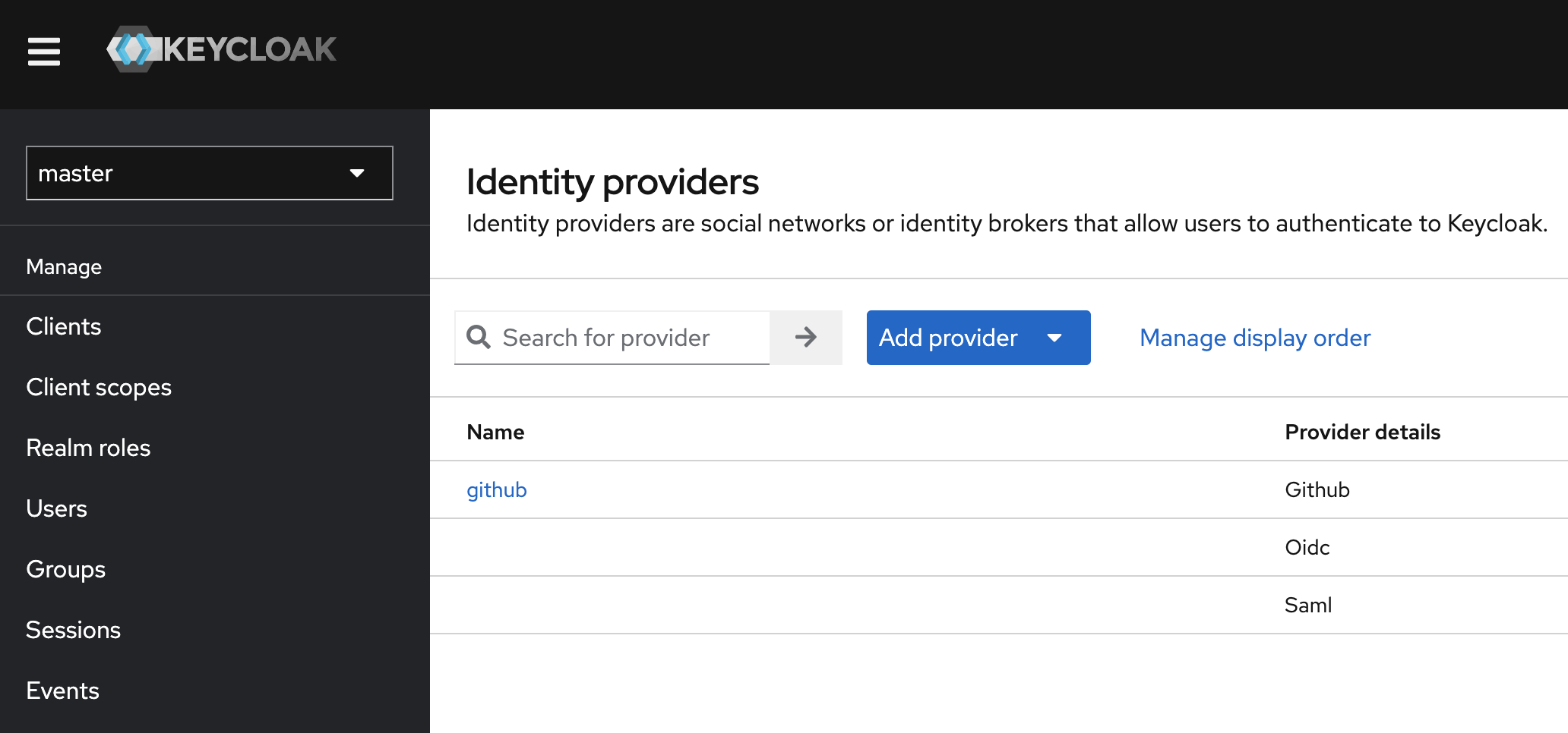 Identity provider link is not displayed when display name is empty · Issue #17880 · keycloak ...