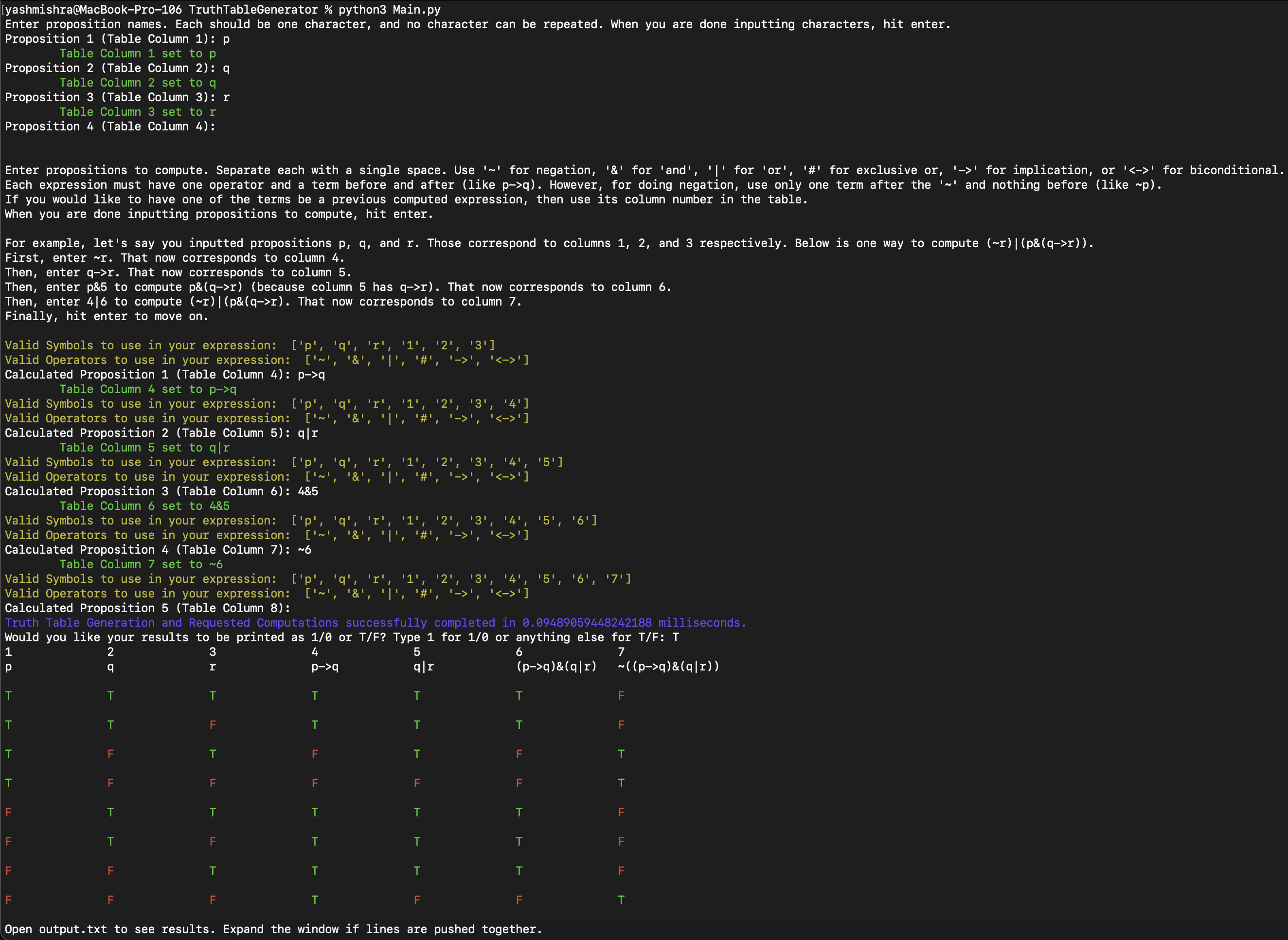 GitHub - m7yash/LogicCalculator: Program that computes propositions and ...